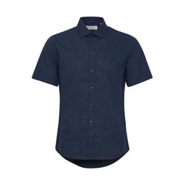 Casual Friday Herren Kurzarmhemd "Kurzarmhemd CFAksel", blau, Gr. S, Obermaterial: 55% Leinen LI. 45% Baumwolle CO., Hemden