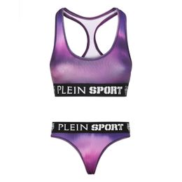 Set: Soft-BH Plein Sport "Optical", Damen, Gr. L, 73, lila, Obermaterial: 95% Baumwolle, 5% Elasthan, BH-Sets