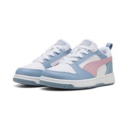Puma Kinder Sneaker "Rebound V6 Lo Sneakers Kinder", Gr. 35, wei&szlig;, Obermaterial: Synthetik, Textil; Futter: Textil; Innensohle: Textil; Laufsohle: