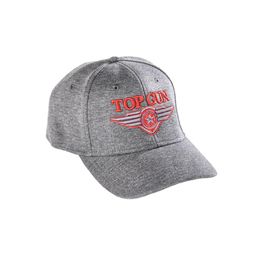 Top Gun Cap Damen Gr&ouml;&szlig;e 55/60 graumeliert / rot