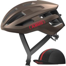 Abus Rennradhelm "POWERDOME ACE", L Kopfumfang: 57cm - 61cm, braun, Helme