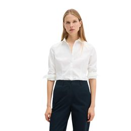 Marc O'Polo MARC O'POLO Damen Langarmbluse "in Stretch-Popeline-Qualit&auml;t", wei&szlig;, Gr. 42, unifarben, Obermaterial: 96% Baumwolle, 4% Elasthan, Blusen