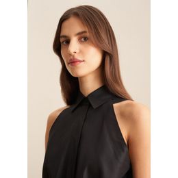 Seidensticker Damen Sommerkleid, schwarz, Gr. 44, unifarben, 97% Baumwolle, 3% Elasthan, Kleider, 1/2 Uni
