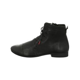 Think! THINK Damen Schn&uuml;rstiefelette "Think Stiefelette Nappaleder", Gr. 38, schwarz, Nappaleder, Schuhe