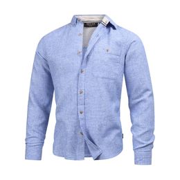 INDICODE Jeans Button Up Shirt male Blue size XL