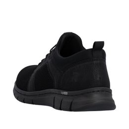 Rieker Herren Slip-On Sneaker, Gr. 42, schwarz, Lederimitat, Textil, Schuhe, Schlupfschuh, Halbschuh, Freizeitschuh mit Gummizug, zum Schlupfen