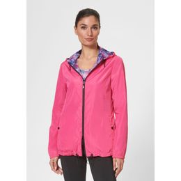 Madeleine Mode MADELEINE Damen Outdoorjacke "Wendejacke Sportive Jacke mit Kapuze und Print", pink, Modern, Gr. 42, Obermaterial: 100% Polyester PES., Jacken