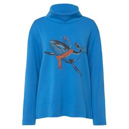 LAURAS&Oslash;N Sweatshirt Damen Gr&ouml;&szlig;e M violettblau / orange / schwarz / wei&szlig;