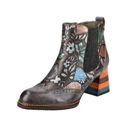 Laura Vita Damen Stiefelette "Laura Vita Stiefelette Leder", Gr. 36, blau, Leder, Schuhe