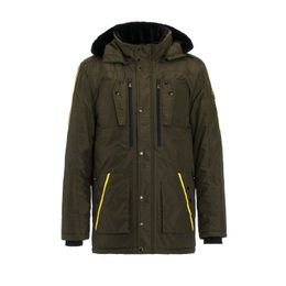 Cipo & Baxx CIPO & BAXX Herren Parka "Jacke", gr&uuml;n, Basic, Gr. L, unifarben, 100% Polyester, Jacken, in Regular-Fit, CM-130