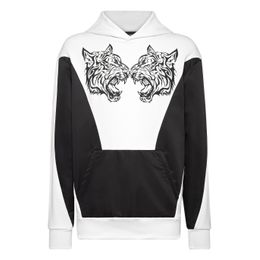 Plein Sport Jungen Sweatshirt "Tiger", wei&szlig;, Gr. XXXL, Obermaterial: 88% Baumwolle, 12% Polyester, Sweatshirts