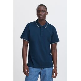 Poloshirt Blend "BHPrisal", Herren, Gr. M, blau (marineblaus), Web, 100% Baumwolle, unifarben, normal normal, hoch geschlossener Ausschnitt, Rippb&uuml;ndchen, Shirts, L&auml;ssiges Poloshirt