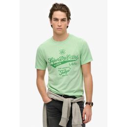Superdry & Co T-Shirt Herren Gr&ouml;&szlig;e M apfel / hellgr&uuml;n
