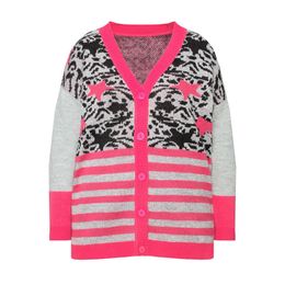 Angel of Style Strickjacke Damen Gr&ouml;&szlig;e M/L grau / pink / schwarz
