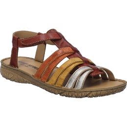 Josef Seibel Damen Sandale "Ivy 02, rot-multi", Gr. 40, rot, Obermaterial: 100% Rindsleder Leather cow., Schuhe