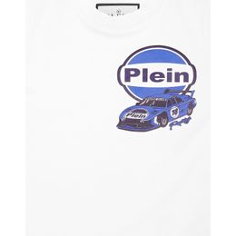 Philipp Plein Jungen T-Shirt "Racing"01, wei&szlig;, Gr. 16, Obermaterial: 100% Baumwolle, Shirts