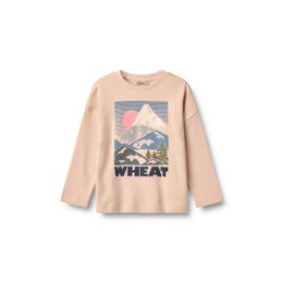 Wheat M&auml;dchen Longsleeve "Wheat T-Shirt L/S Hanni"rose dust, Gr. 122, bedruckt, 100% Baumwolle, Shirts