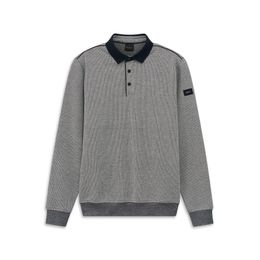 Bugatti Herren Polokragenpullover "Modern Fit"390, marine, Gr. M, unifarben, Sweatware, 70% Baumwolle, 25% Polyester, 5% Elasthan, Pullover, mit