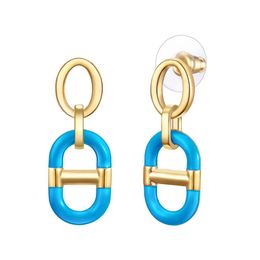 Lulu & Jane Lulu & Jane Earrings female Blue, Gold size One Size