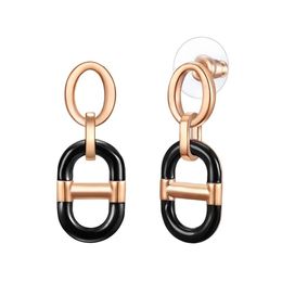 Lulu & Jane Lulu & Jane Ohrringe Damen Gr&ouml;&szlig;e One Size rosegold / schwarz