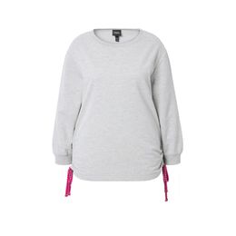 Ulla Popken Sweatshirt Damen Gr&ouml;&szlig;e L/XL hellgrau / pink
