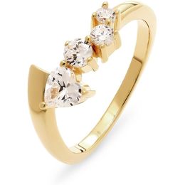 JETTE Ring Damen Gr&ouml;&szlig;e 53 gold / wei&szlig;