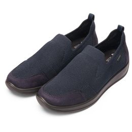 Ara Damen Slip-On Sneaker "LISSABON", Gr. 5,5, blau, Microfaser, Textil, unifarben, Schuhe, Slipper, Sneaker in Komfortweite G (= weit)