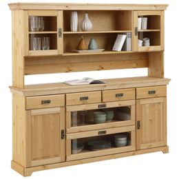 Buffet Home Affaire "R&uuml;gen", beige (kiefer), B:180cm H:168cm T:40cm, Massivholz, Schr&auml;nke, Buffet, FSC zertifiziertes Massivholz, im Landhausstil, Topseller