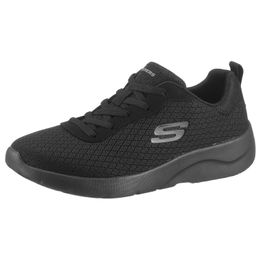 Skechers Damen Sneaker "Dynamight 2.0 - Eye to Eye", Gr. 40, schwarz, Lederimitat, Textil, Schuhe, Freizeitschuh, Halbschuh, Schn&uuml;rschuh mit Memory