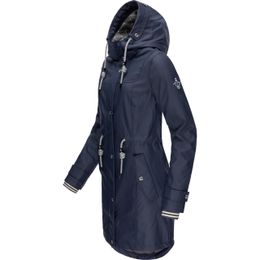 PEAK TIME Damen Regenjacke "L60042", blau, Gr. M, Obermaterial: 100% Polyurethan; Futter 1: 100% Polyester; Futter 2: 60% Baumwolle, 40% Polyester;