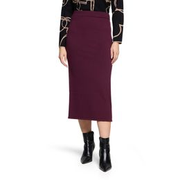 Maxirock Betty Barclay "Damen mit Seitenschlitzen", Damen, Gr. 40, schwarz aubergine, Strick, Obermaterial: 55% Viskose, 30% Polyester, 15% Polyamid, figurbetont lang, R&ouml;cke Maxirock