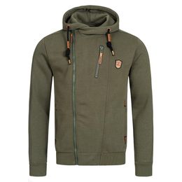 INDICODE Jeans Zip-Up Hoodie 'Elm' male Green size L