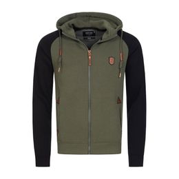 INDICODE Jeans Zip-Up Hoodie 'Arbutus' male Green size S