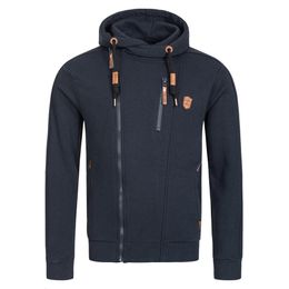 INDICODE Jeans Zip-Up Hoodie 'Elm' male Blue size XL