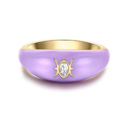 Glanzst&uuml;cke M&uuml;nchen Glanzst&uuml;cke M&uuml;nchen Ring Damen Gr&ouml;&szlig;e 48 goldgelb / lila / transparent