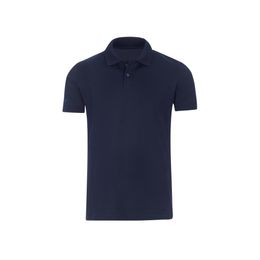 Poloshirt TRIGEMA "TRIGEMA Poloshirt aus elast. Piqu&eacute;", Damen, Gr. L, blau (navy), 94% Baumwolle, 6% Elasthan, Basic, Shirts