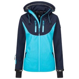 Rock Creek Funktionsjacke Damen Gr&ouml;&szlig;e XXXL navy / neonblau / schwarz / wei&szlig;