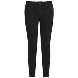 oxmo Damen Bequeme Jeans "Jeans Hose OXIrabella", schwarz, Gr. 26, Obermaterial: 98% Baumwolle CO. 2% Elasthan EL., Jeans