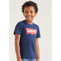 LEVI'S KIDS Jungen T-Shirt "LVB BATWING TEE", blau, Gr. 10, bedruckt, Single Jersey, Obermaterial: 100% Baumwolle, Shirts, for BOYS