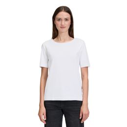BETTY & CO Kurzarmshirt BETTY & CO "Damen mit Rundhalsausschnitt", Damen, Gr. L, wei&szlig;, Obermaterial: 95% Baumwolle, 5% Elasthan, Basic, gerade normal, Rundhals, Shirts, Form