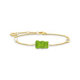 Thomas Sabo Armband Damen Gr&ouml;&szlig;e 19 gold / gr&uuml;n