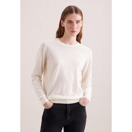 Seidensticker Damen Strickpullover, wei&szlig;, Gr. M, unifarben, 90% Wolle, 10% Seide, Pullover, Sweater Uni