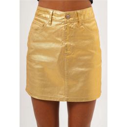 FRESHLIONS Damen Sommerrock "Stacy", gold, Gr. S, 100% Baumwolle, R&ouml;cke, im klassischen 5-Pocket Style