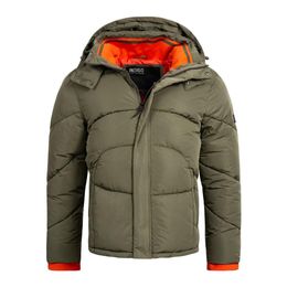 INDICODE JEANS Winterjacke 'Dunlap' Herren Gr&ouml;&szlig;e XXL oliv / orange
