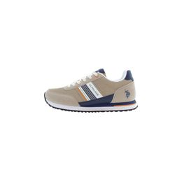 U.S. Polo Assn. Sneaker 'Xirio009' Herren Gr&ouml;&szlig;e 46 dunkelbeige / marine / offwhite