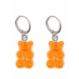 Gemshine Ohrh&auml;nger 'GUMMIB&Auml;RCHEN - ORANGE' Damen Gr&ouml;&szlig;e One Size silber