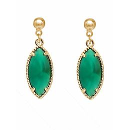 Gemshine Earrings 'GREEN DROPS' female Gold size One Size