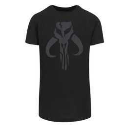 F4NT4STIC T-Shirt 'Star Wars Mandalorian Banther Skull' Herren Gr&ouml;&szlig;e L grau / schwarz