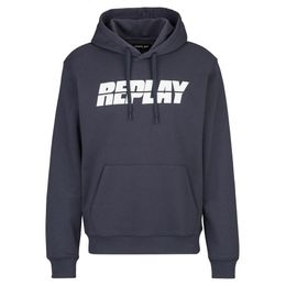Replay Sweatshirt 'French Terry' Herren Gr&ouml;&szlig;e XXL navy / wei&szlig;