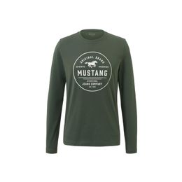 Tchibo - Longsleeve &raquo;Mustang&laquo; - Herren - Gr. XL - dunkelgr&uuml;n/print